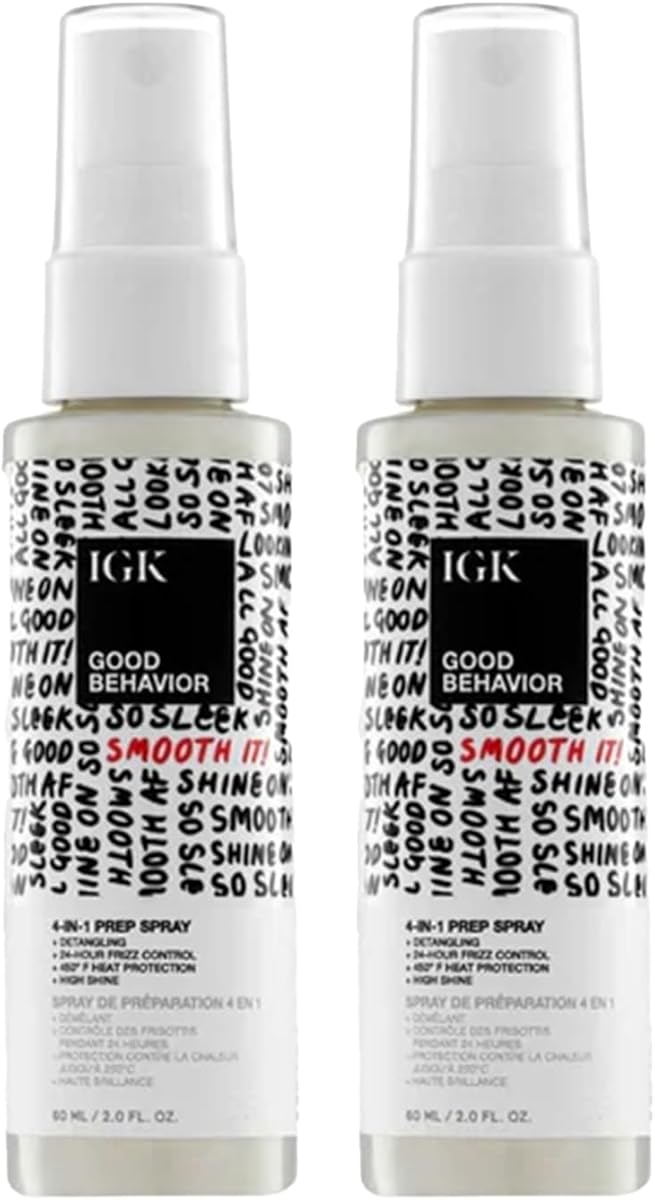 IGK Good Behavior 4-in-1 Prep Spray Travel Size 2.0 Fl Oz (Pack of 2 ...