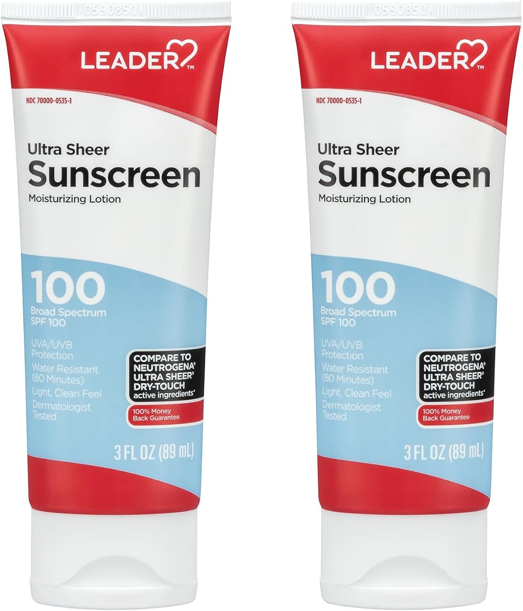 LEADER Ultra Sheer Sunscreen SPF 100+ (3 Fl Oz, 2 Pack) | Review & Rating