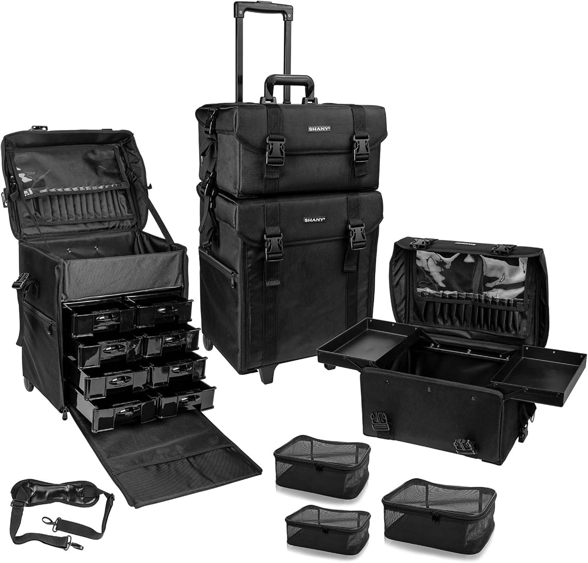 SHANY Makeup Artist Soft Rolling Trolley Cosmetics Case | Review & Rating